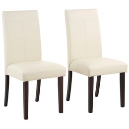 Esszimmerstuhl Home Affaire "Rubin Polsterstuhl Bestseller", beige (beige, dunkelbraun), B:47cm H:101cm T:59cm, Stühle, Im 2er, 4er oder 6er-Set, mit honigfarbenen oder dunkelbraunen Beinen