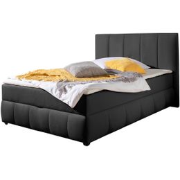 Boxbett Inosign "Hartley inkl. Bettkasten und Topper, auch in Überlänge erhältlich", schwarz, B:152cm L:230cm, Komplettbetten, Inkl. Bettkasten & Topper, wählbar in H2, H3 o. H4