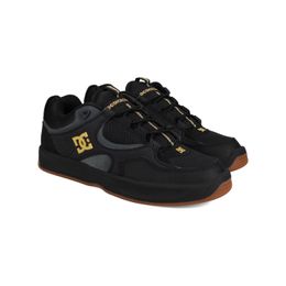 Skateschuh DC Shoes "Kalynx Zero", Herren, Gr. 10,5 (44), gold (schwarz, gold), Obermaterial:Obermaterial: Leder (Kuh) / Futter: Textil / Au&szlig;ensohle: Gummi;, Schuhe