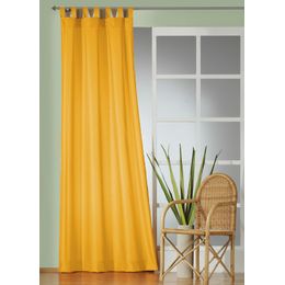 Gardine WIRTH "Daria" Gr. 3, gelb, B:135cm H:225cm, Polyester, Gardinen, Gardine