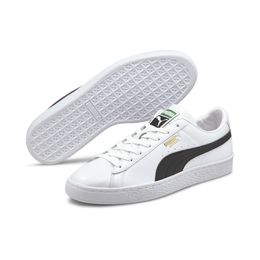 Sneaker Puma "Basket Classic XXI Sneaker Erwachsene", Gr. 36, schwarz-weiß (weiß schwarz), Obermaterial: Leder, Synthetik; Futter: Textil, Synthetik; Innensohle: Textil; Laufsohle: Gummi, Schuhe