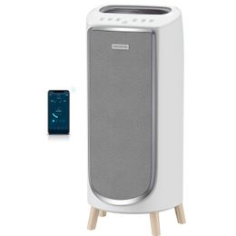 Luftreiniger Rowenta "PU6180 Intense Pure Air Home Connect", grau (wei&szlig;, grau), B:23cm H:74cm T:31,5cm, Luftreiniger, Luftreiniger, HEPA-Luftfilterung, App, 4 automatische Modi, 32 dB(A), Textil-Finish
