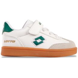 Sneaker Lotto, Kinder, Gr. 20, gr&uuml;n (wei&szlig;, gr&uuml;n), Synthetik, unifarben mit Farbeinsatz, Schuhe Sneaker, - in kinderfu&szlig;gerechter Passform