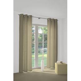 Vorhang WIRTH "Felsted" Gr. 4, grau (taupe), B:132cm H:245cm, Jacquard, Polyester, Gardinen