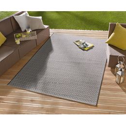 Teppich NORTHRUGS "Coin" Gr. 2, schwarz, B:80cm H:8mm L:150cm, Kunstfaser, Teppiche, In-& Outdoor, Wetterfest, Balkon, Sisal-Optik, Wohnzimmer, Läufer