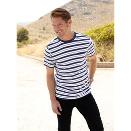 T-Shirt Catamaran "T-Shirt", Herren, Gr. 56/58, blau (marine, weiß, gestreift), 100% Baumwolle, gemustert, gestreift, Shirts