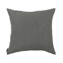 Kissenh&uuml;lle HOMING "Monaco" Gr. 2, grau (anthrazit), B:40cm L:40cm, Polyester, Polyester, Kissenbez&uuml;ge, Kissenh&uuml;lle, Pflegeleicht