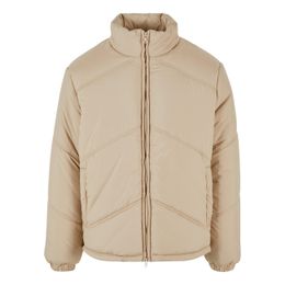 Allwetterjacke Urban Classics "Urban Classics Herren Arrow Puffer Jacket", Herren, Gr. L, beige (wetsand), 100% Polyester, unifarben, normal, amerikanischer Ausschnitt, Jacken