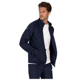 Trainingsjacke TRIGEMA "TRIGEMA Raglanjacke", Herren, Gr. 4XL, blau (navy), 100% Baumwolle, Jacken Trainingsjacke