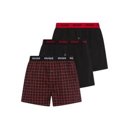 Webboxer HUGO UNDERWEAR "WOVEN BOXER TR", Herren, Gr. L (52), open miscellaneous 962, Single Jersey, Obermaterial: 100% Baumwolle, körpernah, Unterhosen, Webboxer mit HUGO Schriftzug