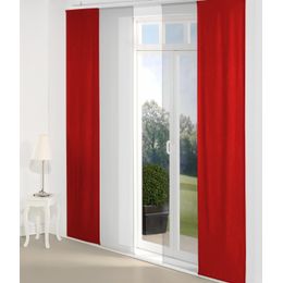 Schiebegardine WIRTH "Lahnstein" Gr. 1, rot, B:60cm H:145cm, Jacquard, Polyester, Gardinen, Inkl. Montagezubeh&ouml;r