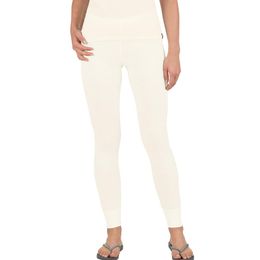 Lange Unterhose TRIGEMA "TRIGEMA Lange Ski/Sport Funktionshose aus Merinowolle", Damen, Gr. L, beige (natur), 80% Wolle (Merinowolle), 20% Polyamid, Unterhosen