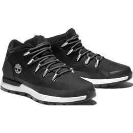 Schnürboots Timberland "Sprint Trekker Mid Fab WP", Gr. 41,5, schwarz, Textil, unifarben, Schuhe, Winterstiefel, Schnürstiefel, Winterschuhe, wasserdicht