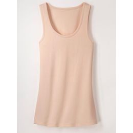 wäschepur Achselhemd WÄSCHEPUR, Damen, Gr. 44/46, orange (apricot, mauve, champagner), 100% Baumwolle, Unterhemden