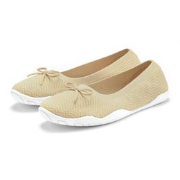 Sneaker Ballerinas Lascana, Damen, Gr. 36, beige, Obermaterial: 100% Textilmaterial. Decksohle: 100% Textilmaterial. Laufsohle: 100% Synthetik, unifarben, Schuhe, Slipper, Halbschuh, ultraleicht zum Reinschlüpfen VEGAN