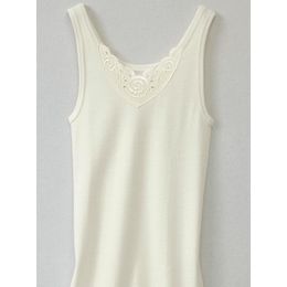 wäschepur Achselhemd WÄSCHEPUR, Damen, Gr. 40/42, orange (apricot, mauve, champagner), 100% Baumwolle, Unterhemden