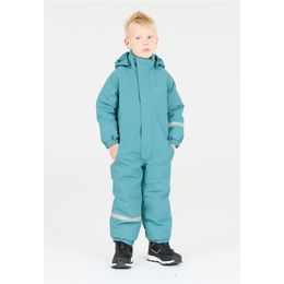 Schneeoverall ZIGZAG "Vally", Kinder, Gr. 104, blau (türkis), 100% Polyester, lang, Overalls, mit wasser- und winddichter TPU-Membran