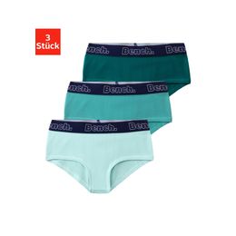 Panty Bench., Kinder, Gr. 122/128, bunt (helltürkis, dunkeltürkis, grün), Jersey, Obermaterial: 92% Baumwolle, 8% Elasthan (LYCRA), unifarben, körpernah, Unterhosen, mit kontrastfarbigem Webbund