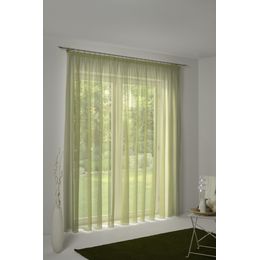 Vorhang WIRTH "LORCA" Gr. 1, grün, B:132cm H:150cm, Obermaterial: 66% Polyester, 34% Baumwolle, Gardinen