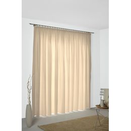 Vorhang WIRTH "Bachfeld" Gr. 1, beige (natur), B:132cm H:145cm, Jacquard, Polyacryl, Gardinen