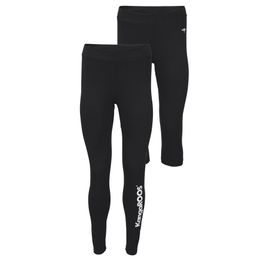 Leggings Kangaroos "Doppelpack", Damen, Gr. 40, N-Gr, schwarz, Obermaterial: 95% Baumwolle, 5% Elasthan, unifarben, schmal 3/4-Länge, Hosen, Große Größen