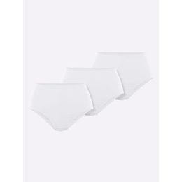 wäschepur Taillenslip WÄSCHEPUR, Damen, Gr. 40/42, weiß (3 stück weiß), 95% Baumwolle, 5% Elasthan, Unterhosen