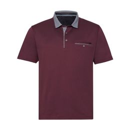 Kurzarmshirt Hajo "Kurzarm-Shirt", Herren, Gr. 44/46, rot (bordeaux), 62% Baumwolle, 38% Polyester, unifarben, ohne Ausschnitt, Shirts