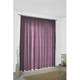 Vorhang WIRTH "Bachfeld" Gr. 1, lila (beere), B:132cm H:145cm, Jacquard, Polyacryl, Gardinen