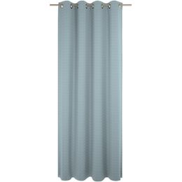 Vorhang WIRTH "Torbole" Gr. 1, blau, B:132cm H:145cm, Jacquard, Baumwolle, Polyester, Gardinen