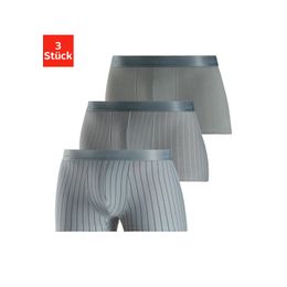 Boxer s.Oliver "Boxershorts für Herren", Herren, Gr. L, grün (salbei, gestreift, hellsalbei, gestreift, salbei, uni), Jersey, Obermaterial: 92% Baumwolle, 8% Elasthan (LYCRA), gestreift, unifarben, körpernah, Unterhosen, in Streifen und Uni aus Baumwoll-Mix