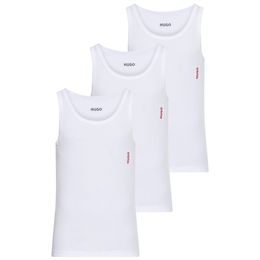 Ripptanktop HUGO UNDERWEAR, Herren, Gr. S, weiß (weiß 100), Jersey, Obermaterial: 100% Baumwolle, Rundhals, Tops, Basic, Rundhals