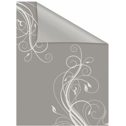 Fensterfolie LICHTBLICK ORIGINAL "Floral" Gr. 4, grau (grau, wei&szlig;), B:100cm L:130cm, PVC, Fensterfolien, selbstklebend, Sichtschutz
