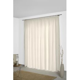 Vorhang WIRTH "Neveres" Gr. 1, beige (naturwei&szlig;), B:135cm H:145cm, Jacquard, Baumwolle, Gardinen