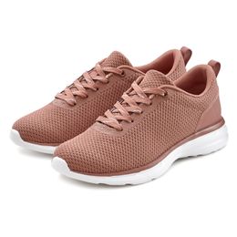 Sneaker Lascana "Turnschuhe", Damen, Gr. 37, rosa (altrosa), Obermaterial: 100% Textilmaterial. Decksohle: 100% Textilmaterial. Futter: 100% Textilmaterial. Laufsohle: 100% Synthetik, unifarben, Schuhe Sneaker, Schn&uuml;rhalbschuh, Halbschuh, Freizeitschuh ultraleicht VEGAN