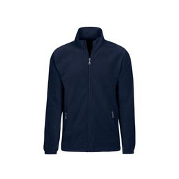 Fleecejacke TRIGEMA "TRIGEMA Fleecejacke", Damen, Gr. L, blau (navy), 100% Polyester, Jacken
