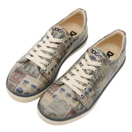 Sneaker DOGO "Classic Schn&uuml;rsneaker Frame Of Mind Damen Sneaker", Damen, Gr. 36, Normalschaft, bunt (mehrfarbig), Lederimitat, Schuhe Skaterschuh Sneaker low, Handgefertigt