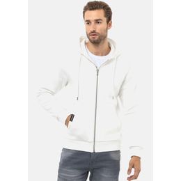 Cipo & Baxx Sweatjacke CIPO & BAXX "Jacken", Herren, Gr. M, beige (ecru), 70% Baumwolle;30% Polyester, unifarben, Basic, regular fit normal, Rippbündchen, Sweatjacken, mit Kapuze, CL556