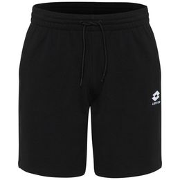 Sweatshorts Lotto, Herren, Gr. XXL (60/62), Normalgr&ouml;&szlig;en, schwarz (caviar), 80% Baumwolle, 20% Polyester, unifarben, kurz, Hosen Sweatshorts, - innen weich angeraut