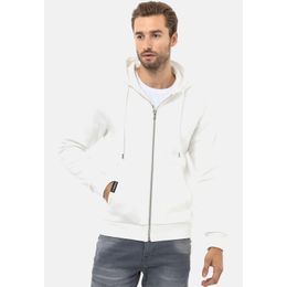 Cipo & Baxx Sweatjacke CIPO & BAXX "Jacken", Herren, Gr. L, beige (ecru), 70% Baumwolle;30% Polyester, unifarben, Basic, regular fit normal, Rippbündchen, Sweatjacken, mit Kapuze, CL556