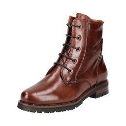 Schnürstiefelette Everybody "Everybody Stiefelette Glattleder", Damen, Gr. 38, braun (mittelbraun), Glattleder, Schuhe