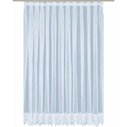 Gardine WIRTH "Elvira" Gr. 9, weiß, B:300cm H:175cm, Sablé, Polyester, Gardinen, gerader Store