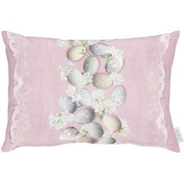Dekokissen Apelt "6411" Gr. 1, rosa (rosa, gemustert), B:35cm H:5cm L:50cm, Baumwolle, Polyester, Dekokissen_Sitzkissen_Kissenhüllen, Kissenhülle mit Füllung, 1 Stück