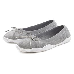 Sneaker Ballerinas Lascana, Damen, Gr. 36, grau, Obermaterial: 100% Textilmaterial. Decksohle: 100% Textilmaterial. Laufsohle: 100% Synthetik, unifarben, Schuhe, Slipper, Halbschuh, ultraleicht zum Reinschlüpfen VEGAN