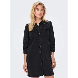 Jeanskleid Only "ONLFELICA DNM DRESS NOOS", Damen, Gr. S, N-Gr, schwarz (washed schwarz), Denim/Jeans, Obermaterial: 100% Baumwolle, unifarben, relaxed fit, Manschette, Kleider