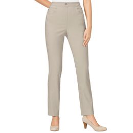Webhose Classic Basics, Damen, Gr. 38, Normalgrößen, beige (sand), 72% Viskose, 25% Polyamid, 3% Elasthan, unifarben, lang, Hosen