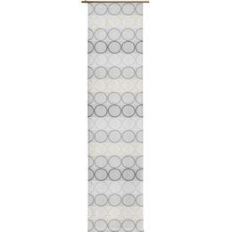 Schiebegardine WIRTH "Zirbello" Gr. 1, grau (hellgrau), B:60cm H:145cm, Jacquard, Baumwolle, Polyester, Gardinen