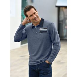 Langarmshirt Catamaran "Langarm-Shirt", Herren, Gr. 60/62, blau (jeansblau), 100% Baumwolle, unifarben, ohne Ausschnitt, Shirts