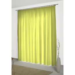 Vorhang WIRTH "NEUFAHRN" Gr. 1, grün (limone), B:135cm H:145cm, Jacquard, Polyacryl, Polyester, Gardinen