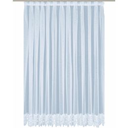 Gardine WIRTH "Elvira" Gr. 1, weiß, B:300cm H:125cm, Sablé, Polyester, Gardinen, gerader Store