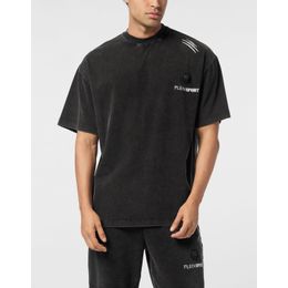 T-Shirt Plein Sport "T-Shirt Rundhalsausschnitt", Jungen, Gr. 4XL, schwarz (02, schwarz), Obermaterial: 100% Baumwolle, Shirts